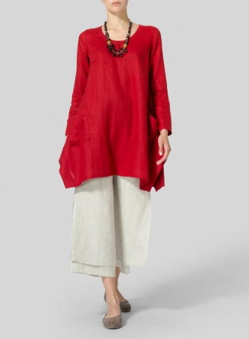 Linen Long Sleeve Top