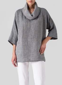 Linen Wide S/Sleeve Blouse