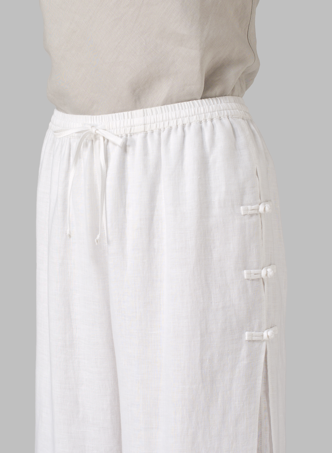 Linen Double Layers Pants - Plus Size