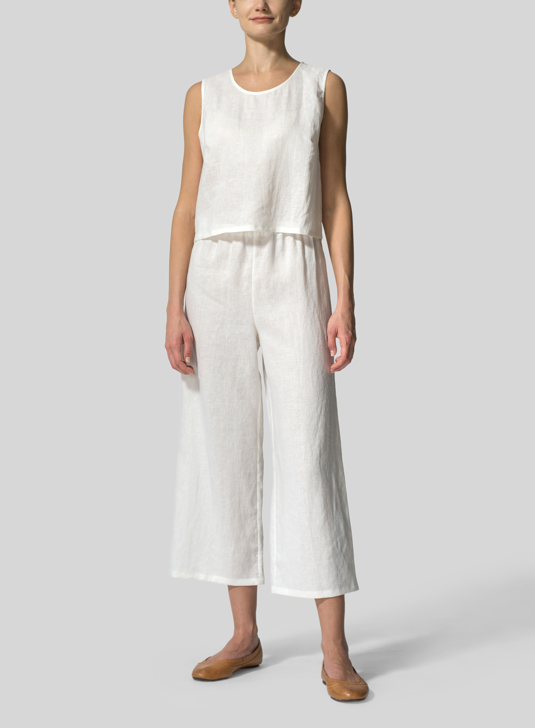 Pale Goldenrod Woven Linen Waterfall Open Jacket