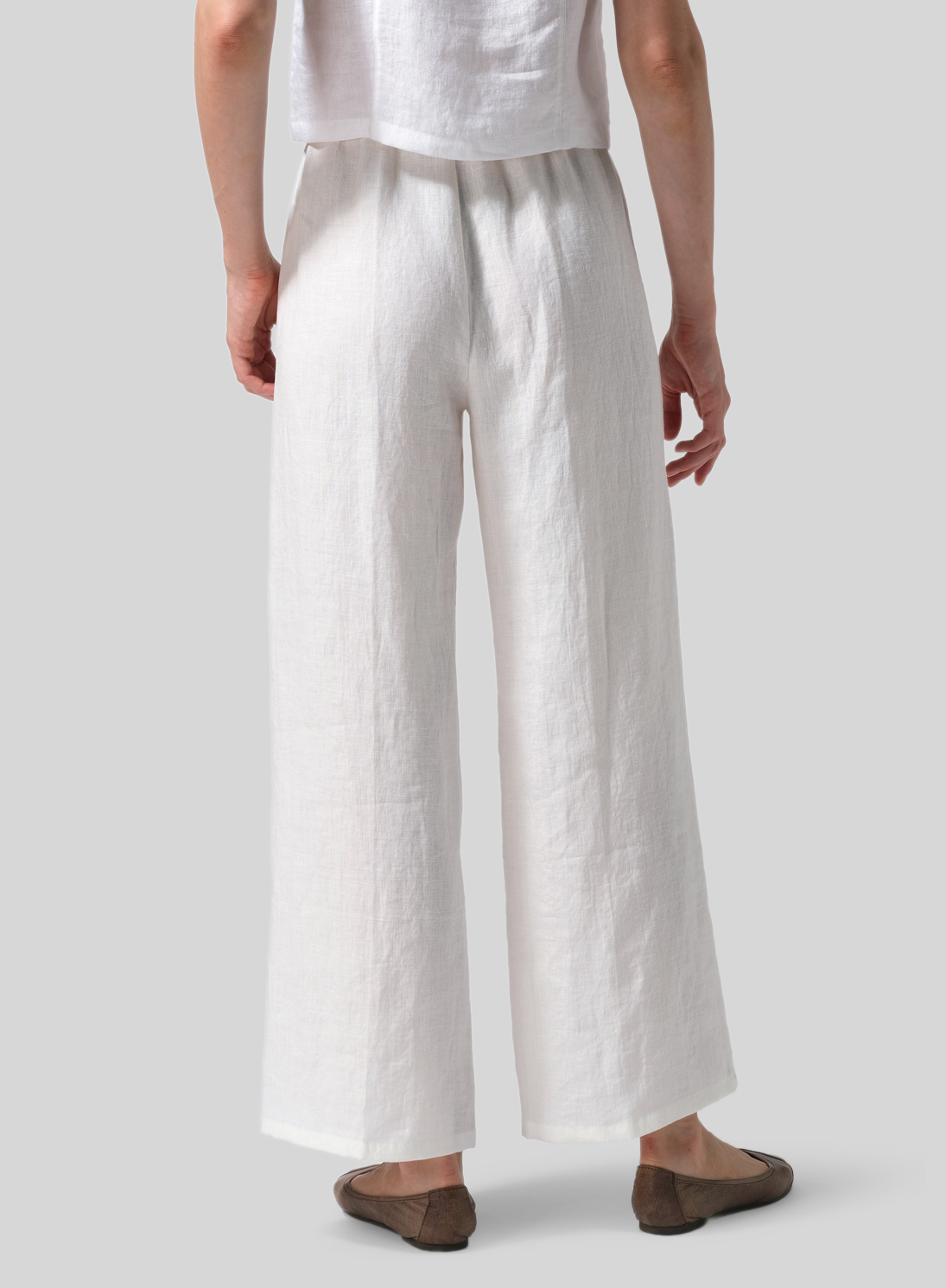 Soft White Linen Handmade Knot Long Tunic