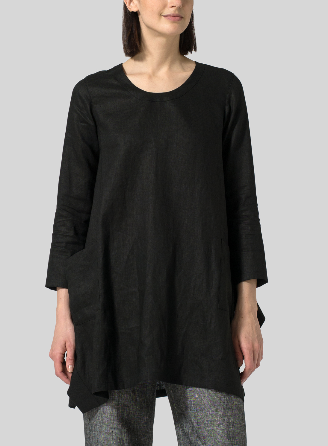 Linen Long Sleeve Top