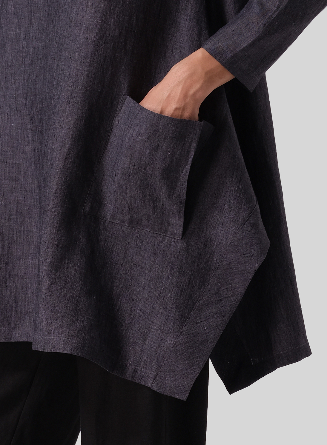 Linen Long Sleeve Top