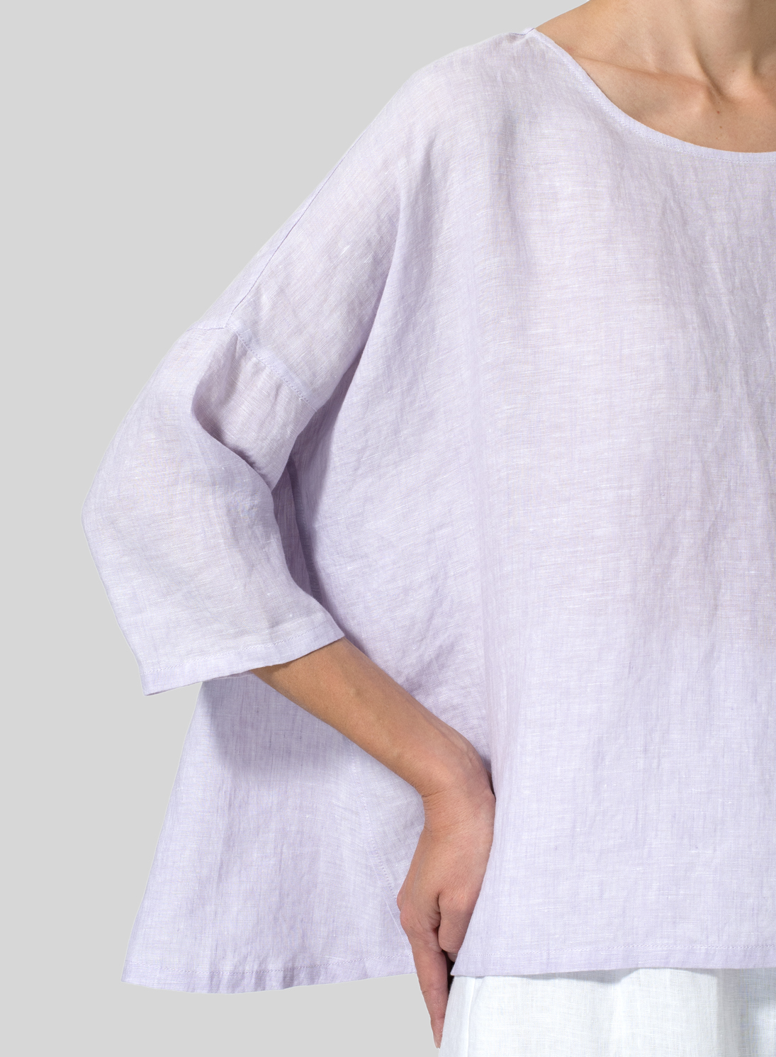 Linen Dropped Shoulder Top